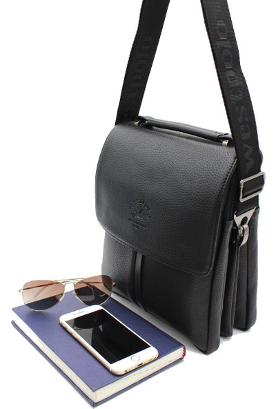 West Polo 5003 Erkek El ve Omuz Askılı Çanta Siyah