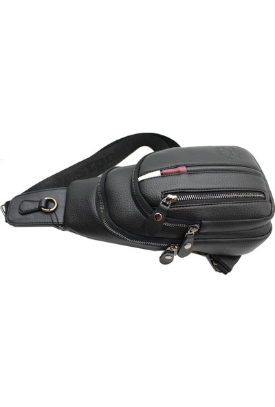 West Polo 7006 Freebag Erkek Göğüs ve Omuz Çantası Siyah