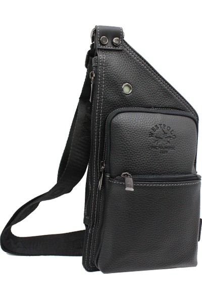 West Polo 5014 Freebag Erkek Göğüs ve Omuz Çantası Siyah