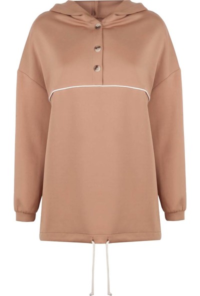 Mizalle Önü Düğmeli Sweatshirt