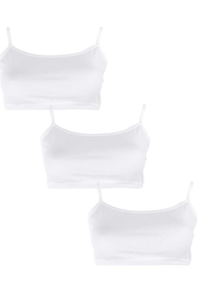 Donella 3'lü Beyaz Genç Kız Body - 5971-3LU Donella 3'lü Beyaz Genç Kız Body - 5971-3LU