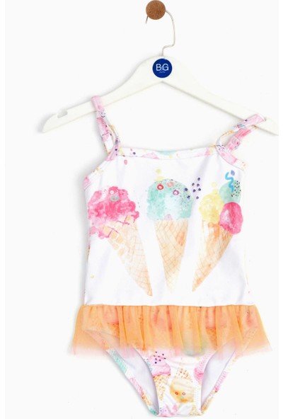 BG Baby Kız Bebek Desenli Mayo