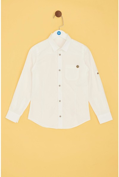 Nebbati Erkek Çocuk Ekru Gömlek