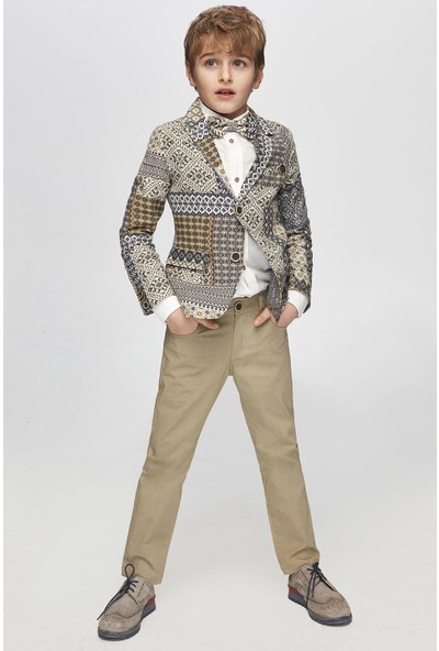 Nebbati Erkek Çocuk Desenli Ceket