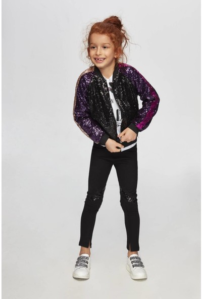 Tyess Kız Çocuk Siyah Ceket