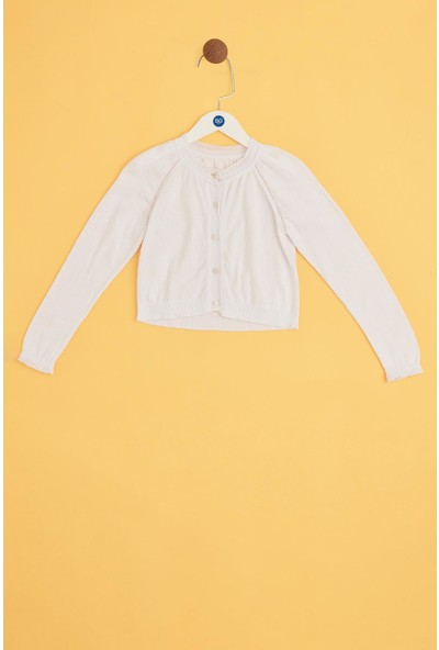 Tyess Kız Çocuk Beyaz Hırka