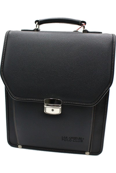 Los Angeles Polo Club 2005 Erkek Dik Evrak Çantası Siyah