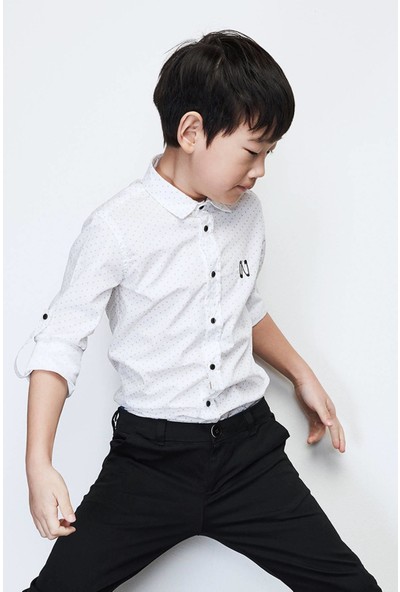 Nebbati Erkek Çocuk Desenli Gömlek