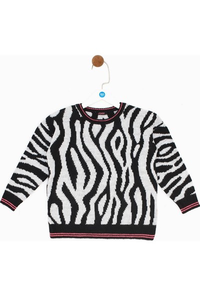 Tyess Kız Çocuk Desenli Kazak