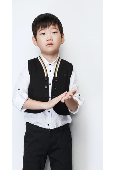 Nebbati Erkek Çocuk Siyah Yelek