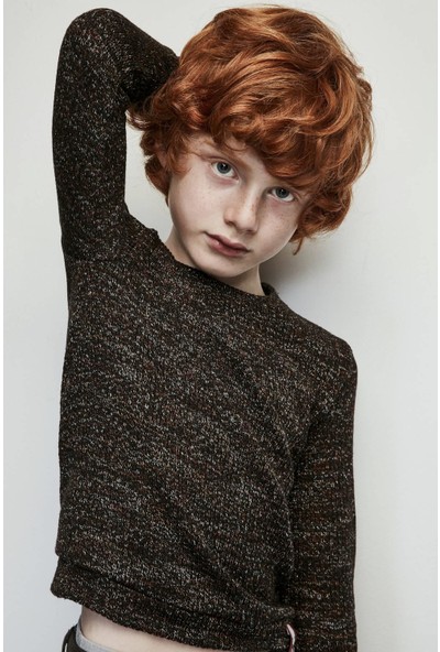 Nebbati Erkek Çocuk Desenli Kazak