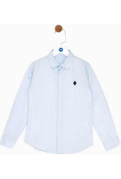 B&G Store Nebbati Erkek Çocuk Mavi Gömlek