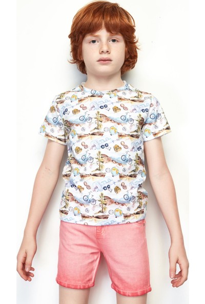 Nebbati Erkek Çocuk Somon Şort