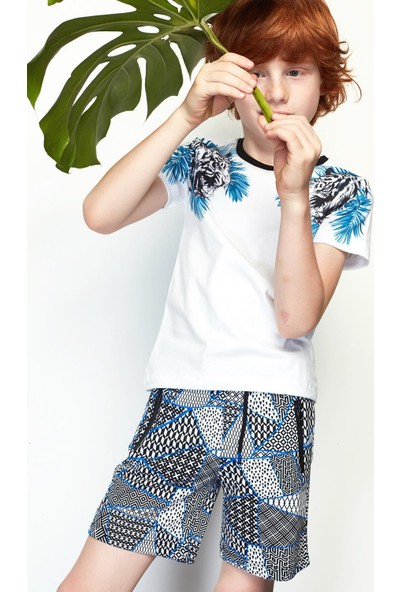 Nebbati Erkek Çocuk Desenli Şort