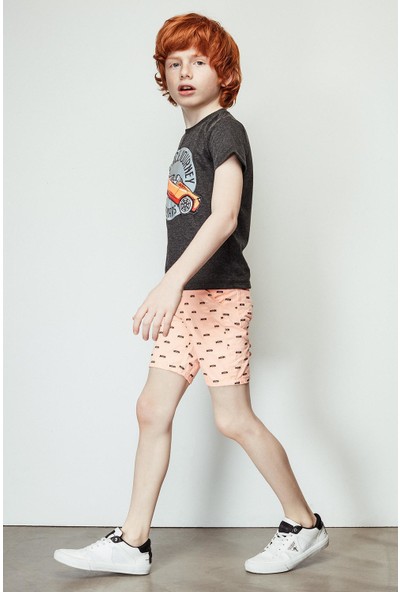 Nebbati Erkek Çocuk Neon Oranj Şort