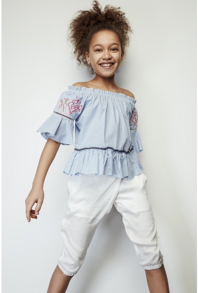 Tyess Kız Çocuk Çizgili Bluz