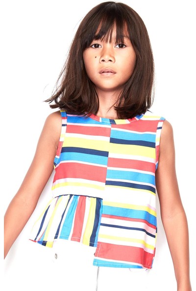 Tyess Kız Çocuk Desenli Bluz