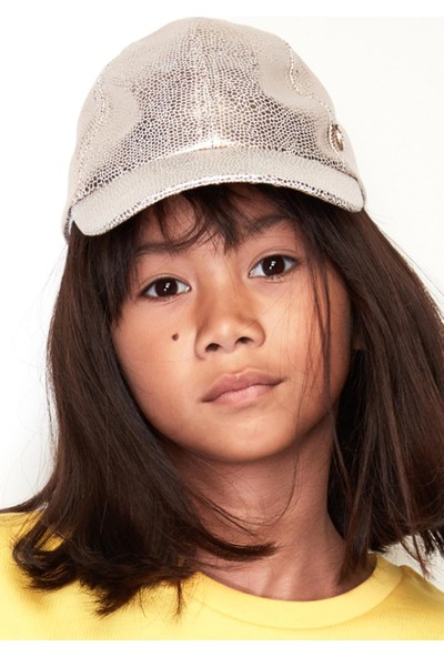 Tyess Kız Çocuk Gold Şapka