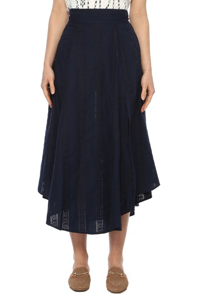 Network Kadın Güpür Lacivert Etek