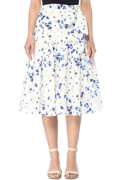 Network Kadın Midi Boy Ekru Etek