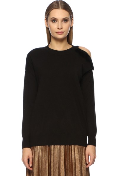 Network Kadın Bisiklet Yaka Siyah Triko