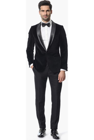 Network Erkek Şal Yaka Siyah Smokin Ceket Network Erkek Şal Yaka Siyah Smokin Ceket