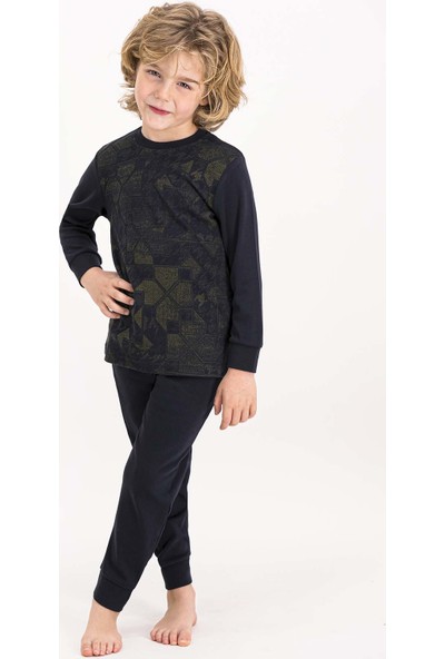 Arnetta Shamrock Haki Erkek Çocuk Pijama Takımı