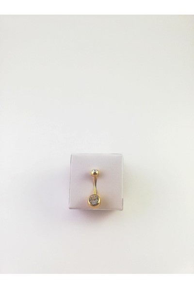 Takıparkxs 316L Cerrahi Çelik Gold Renk Zirkon Taşlı Göbek Piercing Takıparkxs 316L Cerrahi Çelik Gold Renk Zirkon Taşlı Göbek Piercing