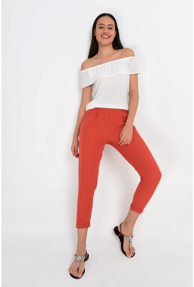 Miss Lusi 9132590 Azra Cepli Beli Lastikli Havuç Pantolon Miss Lusi 9132590 Azra Cepli Beli Lastikli Havuç Pantolon