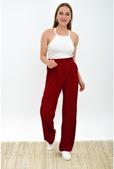 Miss Lusi 9313333 Viskon Cepli Bol Paça Pileli Pantolon