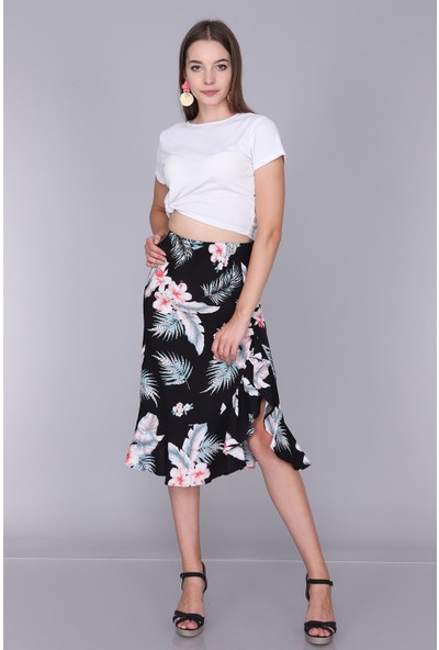 Miss Lusi 9333334 Dok.Viskon Desenli Yırtmaçlı Volanlı Etek Çiçekler Miss Lusi 9333334 Dok.Viskon Desenli Yırtmaçlı Volanlı Etek Çiçekler