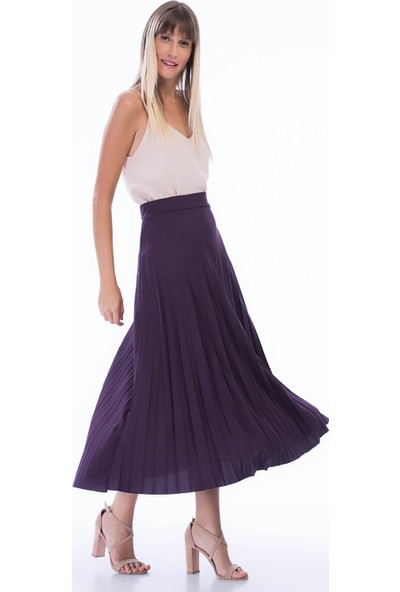 Cotton Mood 8272693 Mira Pliseli Beli Lastikli Uzun Etek Cotton Mood 8272693 Mira Pliseli Beli Lastikli Uzun Etek