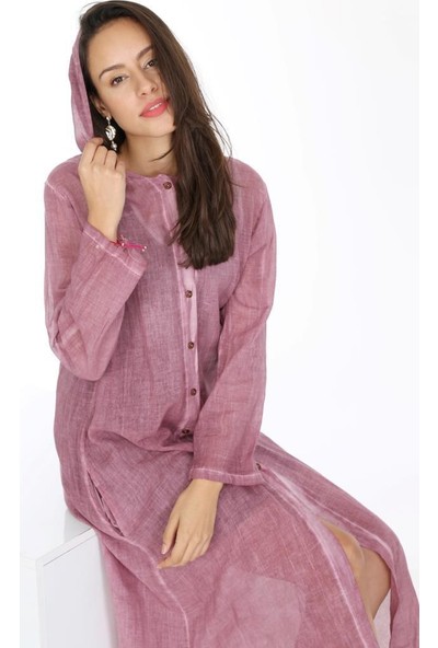 Uzman Tekstil Kadın Uzun Kapşonlu Kap