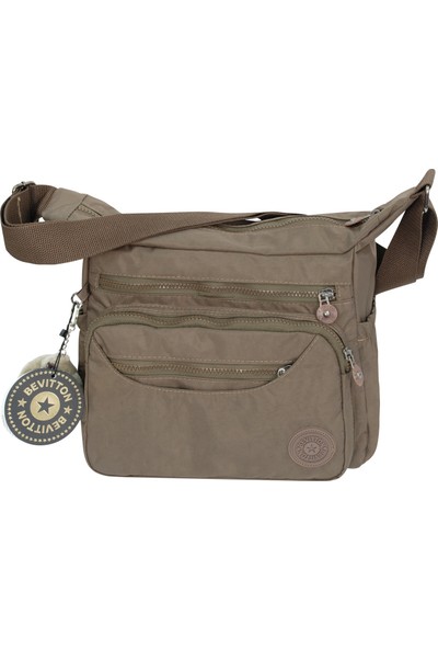 Bevıtton 4120 Krinkıl Kumaş Kadın Çapraz Çanta Vizon
