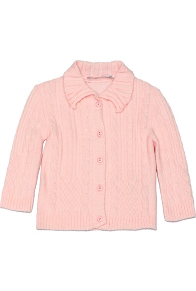 Nanica Yakalı Şardonlu Kız Çocuk Hırka