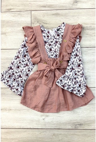 Colored Baby Kız Çocuk Fırfırlı Jile Takım 2'li Set Colored Baby Kız Çocuk Fırfırlı Jile Takım 2'li Set