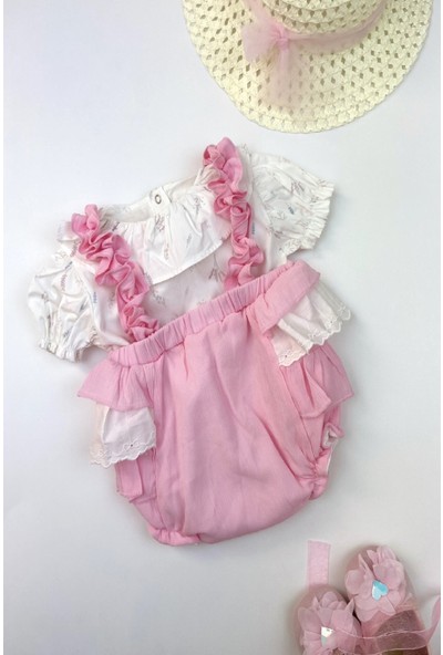 Colored Baby Kız Bebek Gömlek ve Salopet Takım 2 Parça Colored Baby Kız Bebek Gömlek ve Salopet Takım 2 Parça