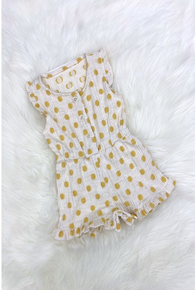 Colored Baby Kız Bebek Puantiyeli Tulum 1005493 Colored Baby Kız Bebek Puantiyeli Tulum 1005493