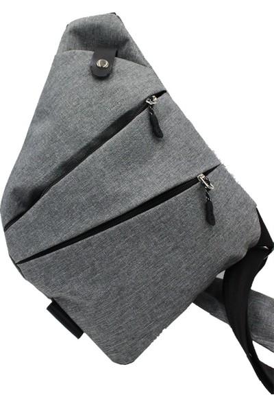 ByHakan Body Bag Çapraz Sırt ve Göğüs Çantası Gri