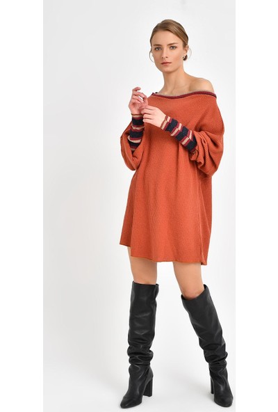 Quincey Salaş Yünlü Tunik Elbise