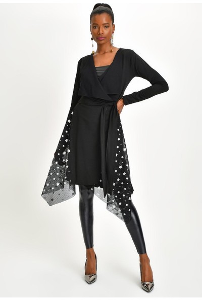 Quincey Yıldızlı Asmetrik Hırka