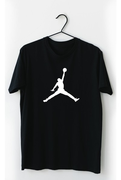 Vectorwear Air Jordan Çocuk T-Shirt Baskılı Siyah Basketbol T-Shirt