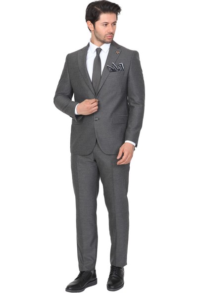 White Stone Takım Elbise Regular Fit Desenli 6 Drop