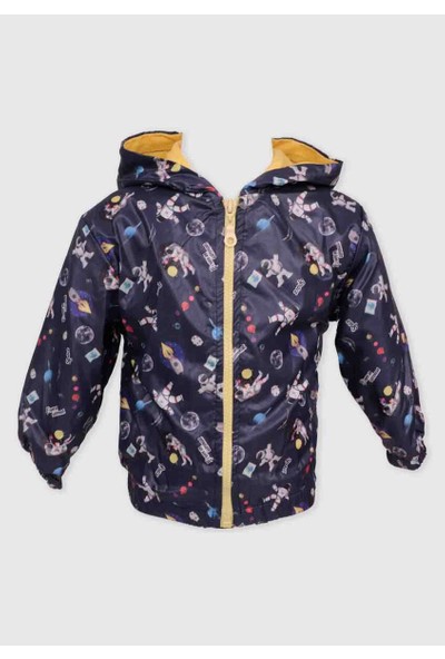 Hippıl Baby Astronot Baskılı Yağmurluk | Lacivert