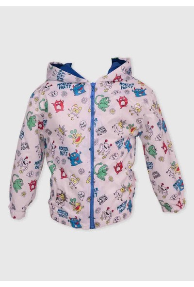 Hippıl Baby Canavar Baskılı Yağmurluk | Mavi