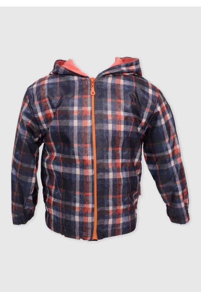 Hippıl Baby Kare Baskılı Yağmurluk | Turuncu Hippıl Baby Kare Baskılı Yağmurluk | Turuncu