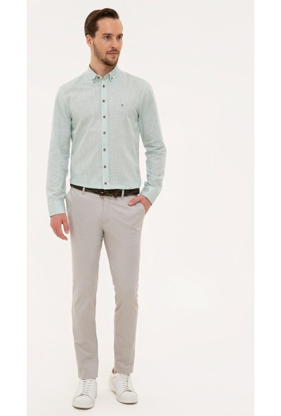 Pierre Cardin Erkek Taş Slim Fit Chino Pantolon 50223113-VR049 Pierre Cardin Erkek Taş Slim Fit Chino Pantolon 50223113-VR049