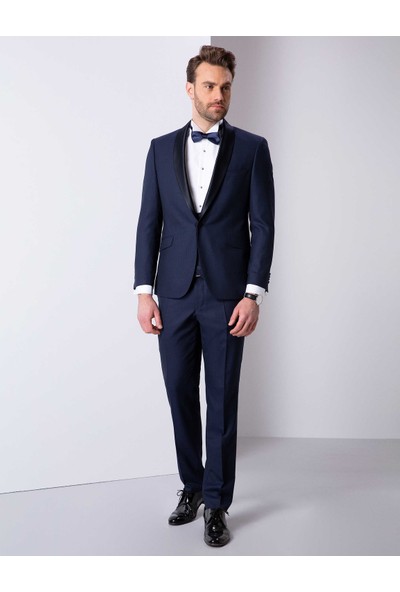 Pierre Cardin Erkek Indigo Mavi Slim Yelekli Smokin Takım Pierre Cardin Erkek Indigo Mavi Slim Yelekli Smokin Takım