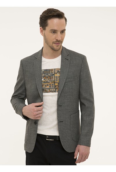 Pierre Cardin Füme Slim Fit Ceket 50229784-VR058 Pierre Cardin Füme Slim Fit Ceket 50229784-VR058