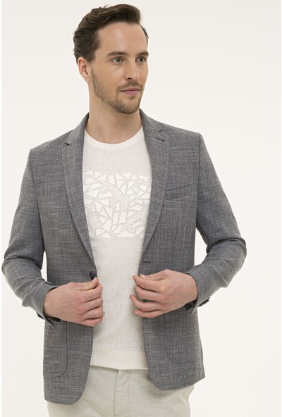 Pierre Cardin Erkek Lila Slim Fit Ceket 50229785-VR034